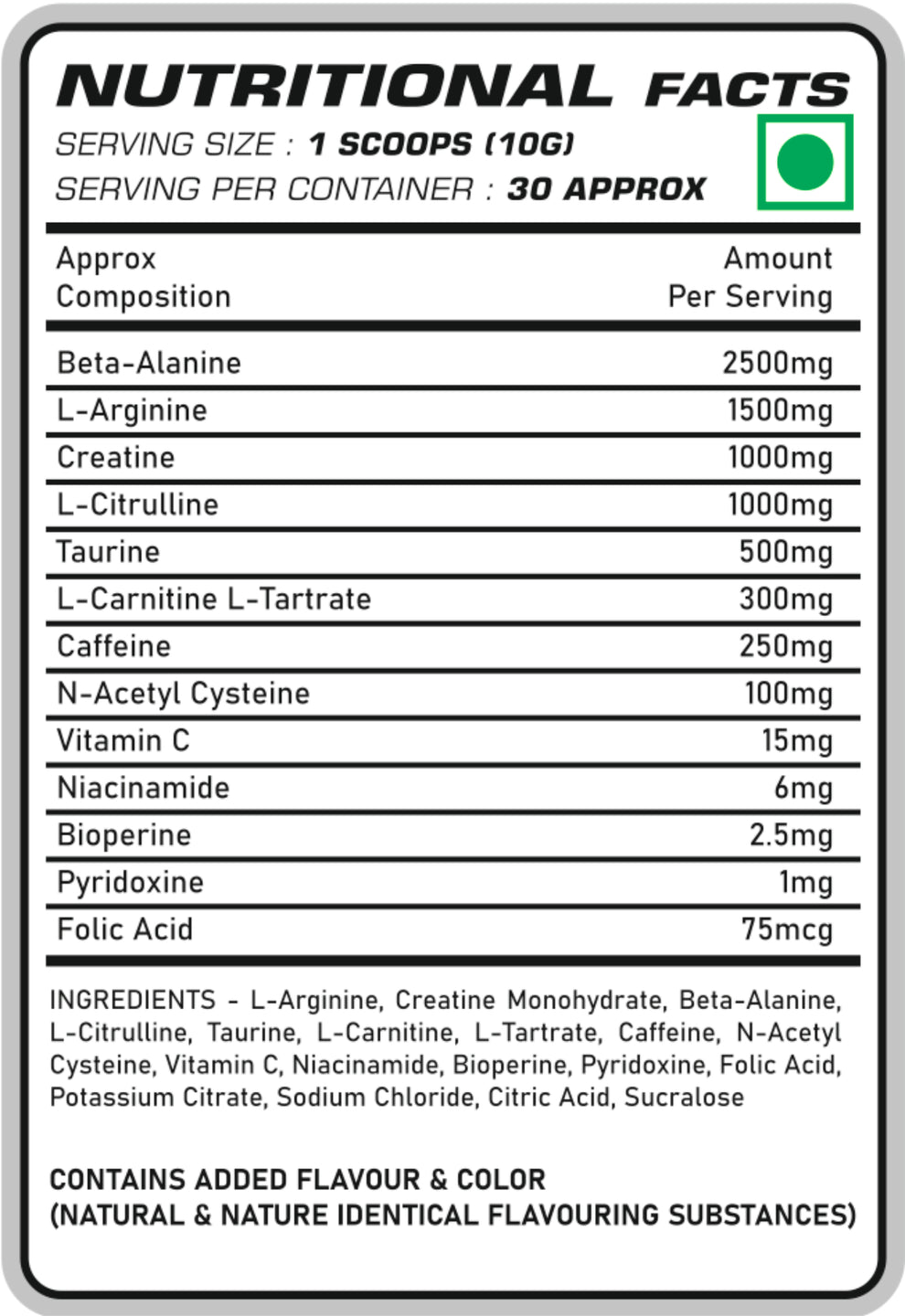 MuscleTork Predator Intense Pre-Workout, 300g, 60 Servings – muscletork